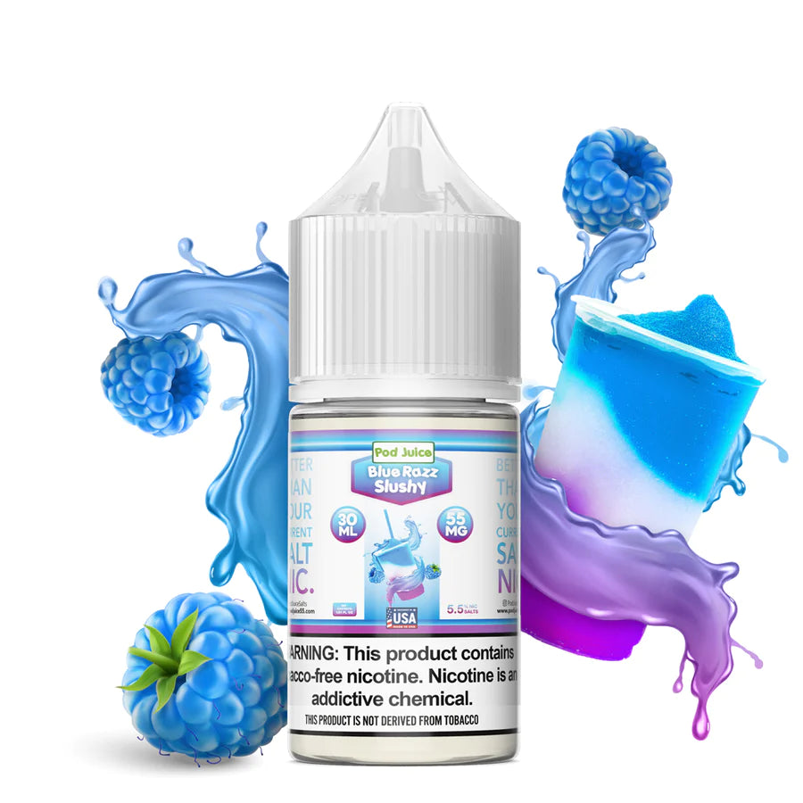 Pod Juice TFN Salt Nic - Blue Razz Slushy | 30ml - America's Vape Shop ...