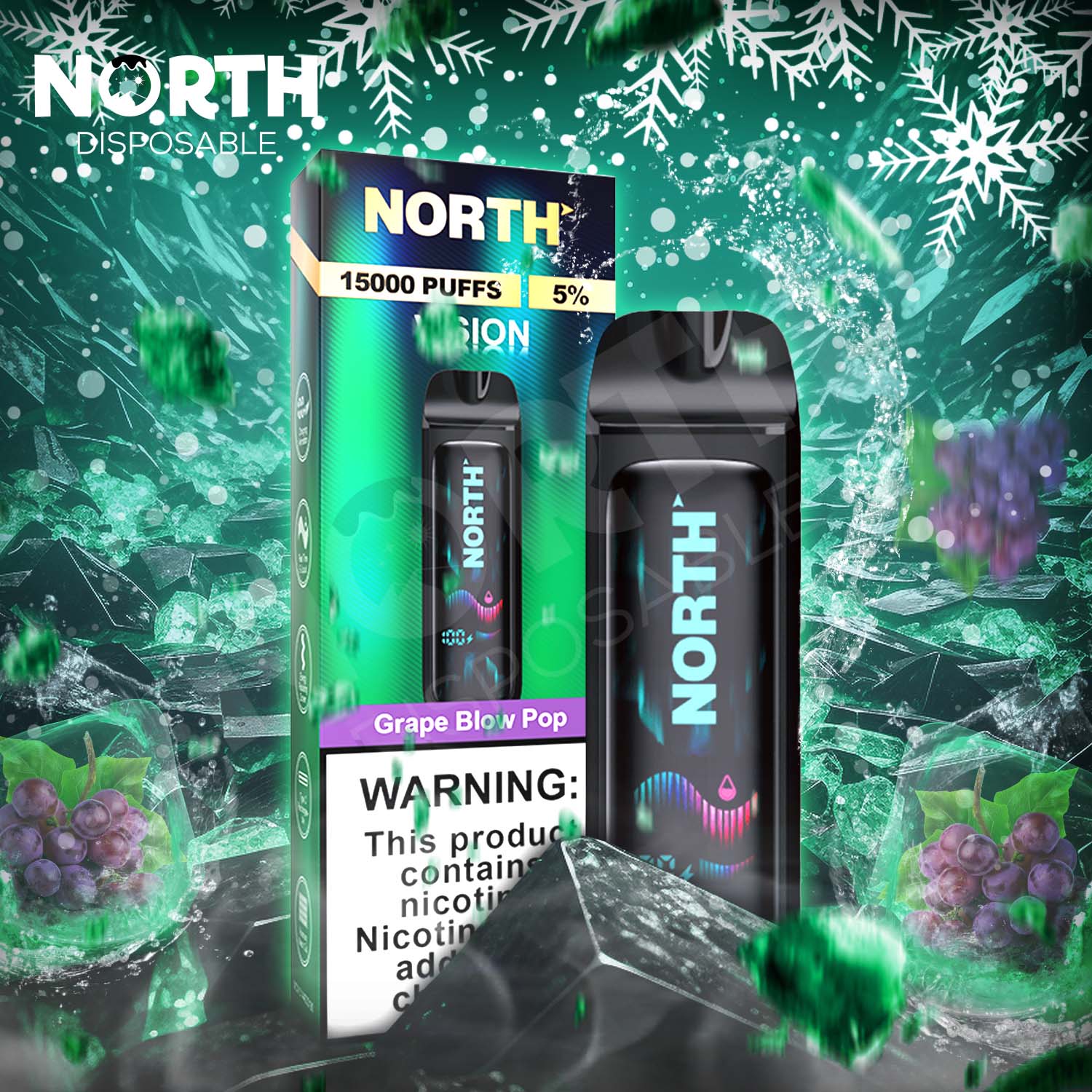 NORTH Vision 15k - Grape Blow Pop | America's No.1 Online Vape Shop ...