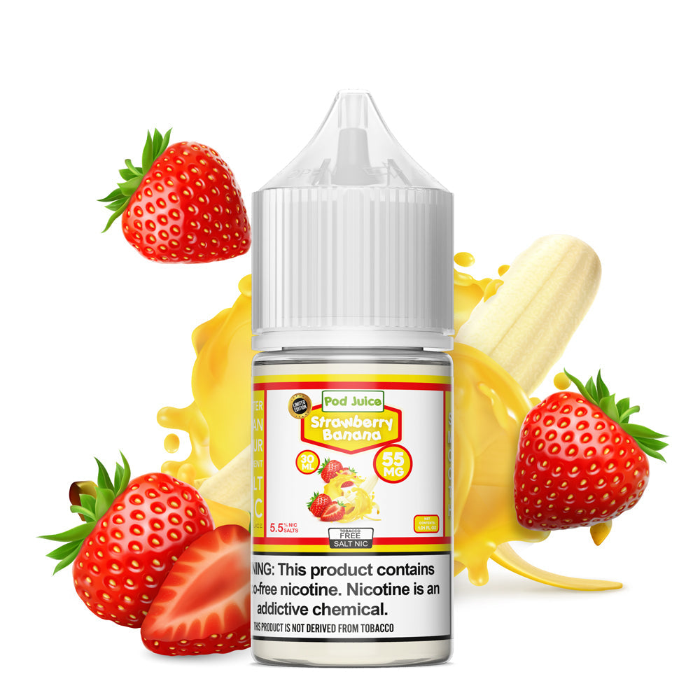 Pod Juice TFN Salt Nic - Strawberry Banana | 30ml - Americas Vape Shop ...