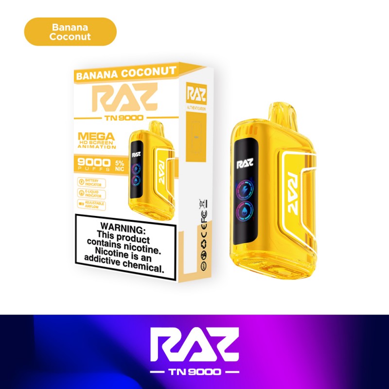 RAZ TN9000 - Banana Coconut | America's No.1 Online Vape Shop – Price ...