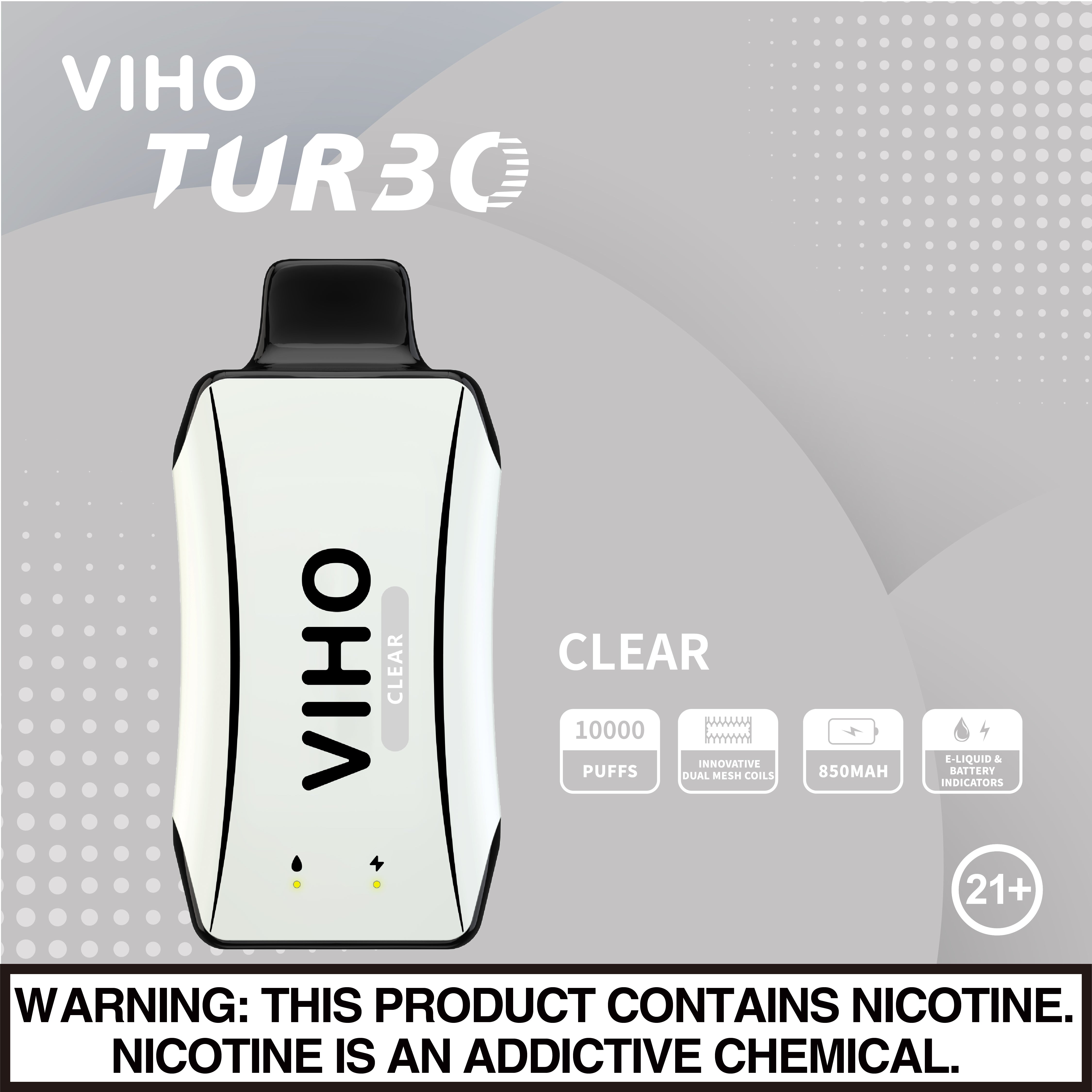 VIHO Turbo 10k - Clear 3% | America's No.1 Online Vape Shop – Price ...