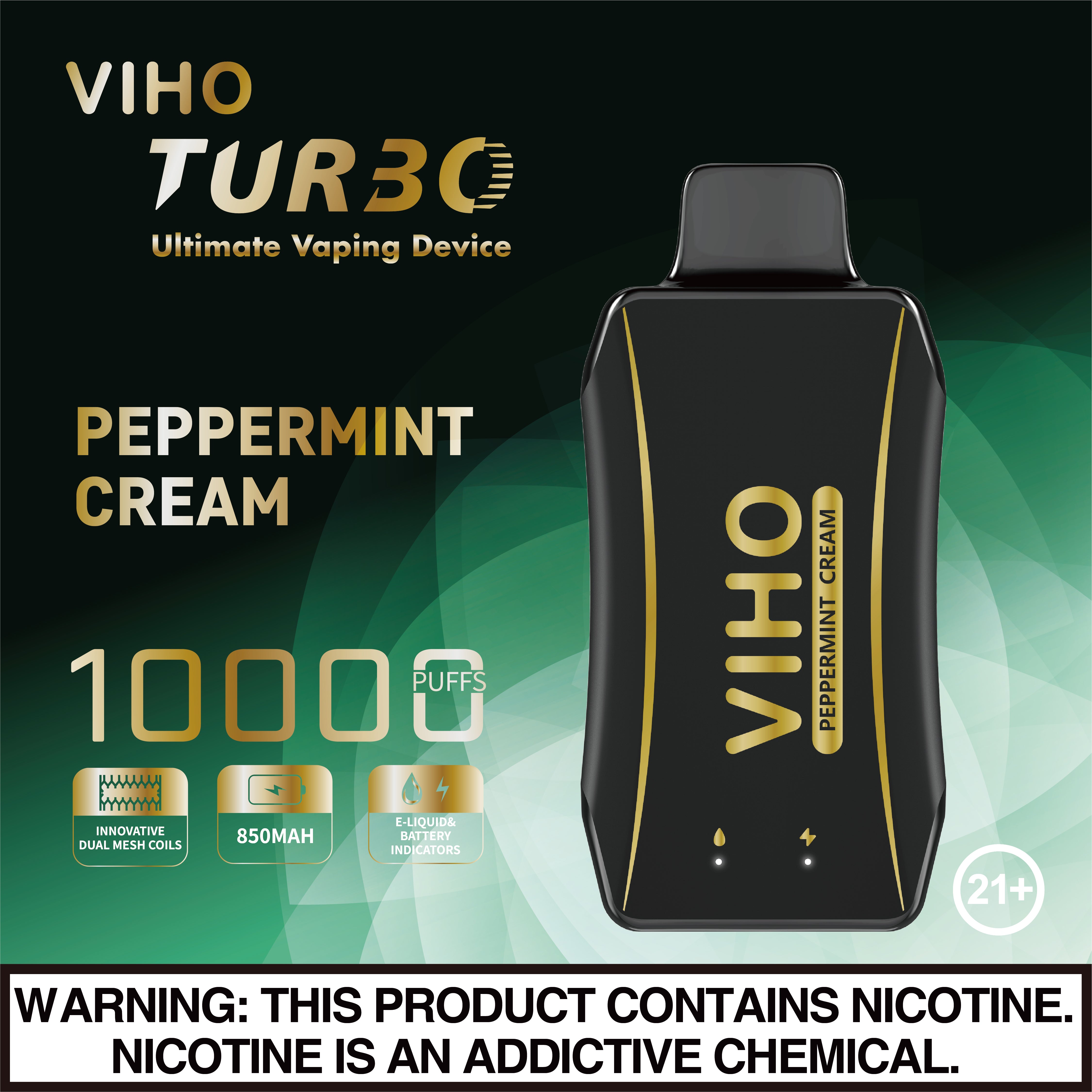 VIHO Turbo 10k - Peppermint Cream | America's No.1 Online Vape Shop ...