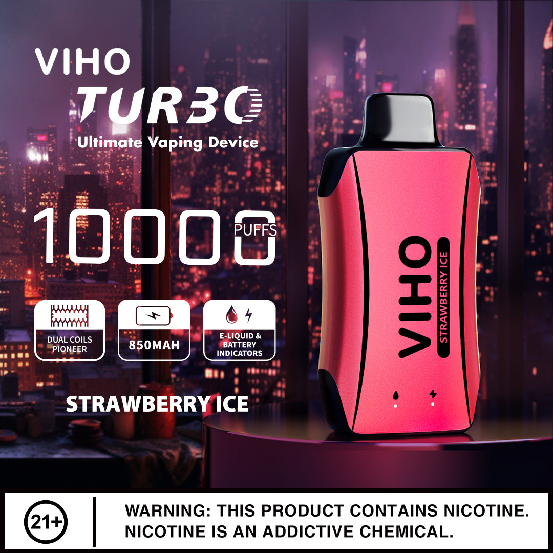 VIHO Turbo 10k - Strawberry Ice | America's No.1 Online Vape Shop ...