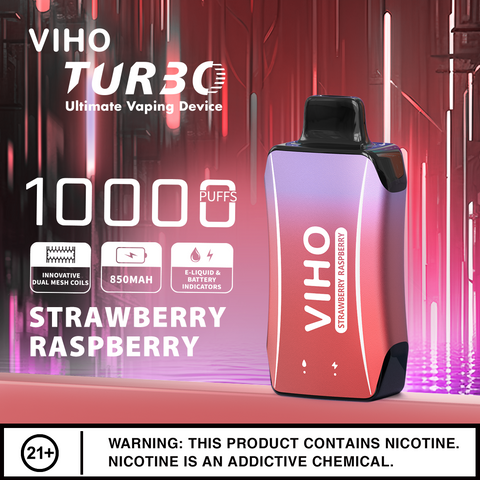 VIHO Turbo 10k - Strawberry Raspberry | America's No.1 Online Vape Shop ...