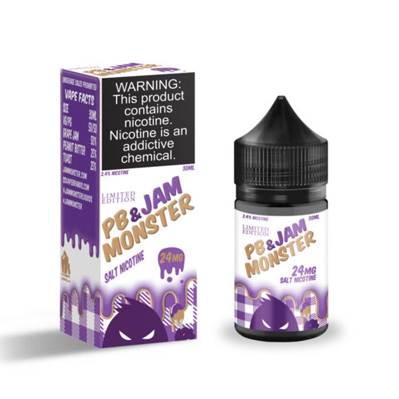 PB & Jam Monster Grape By Jam Monster - Salt Nicotine - 30ml (TFN ...