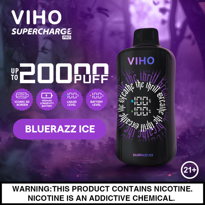 VIHO Supercharge 20k Pro - Blue Razz Ice | America's No.1 Online Vape ...