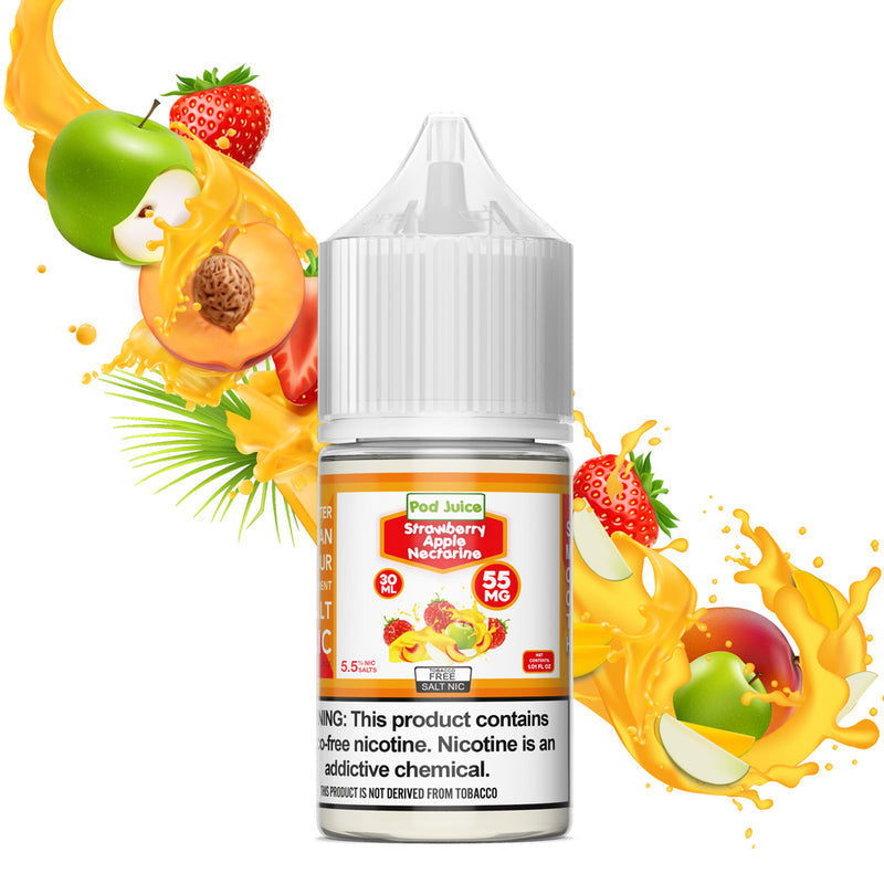 Pod Juice TFN Salt Nic - Strawberry Apple Nectar - America's Vape Shop ...