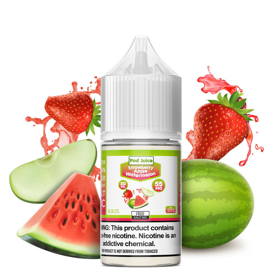 Pod Juice TFN Salt Nic - Straw Apple Wat | 30ml - America's Vape Shop ...