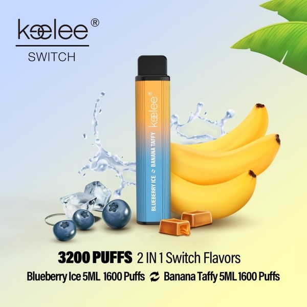 keelee Switch Blueberry Ice & Banana Taffy 2-in-1 Disposable Pods ...